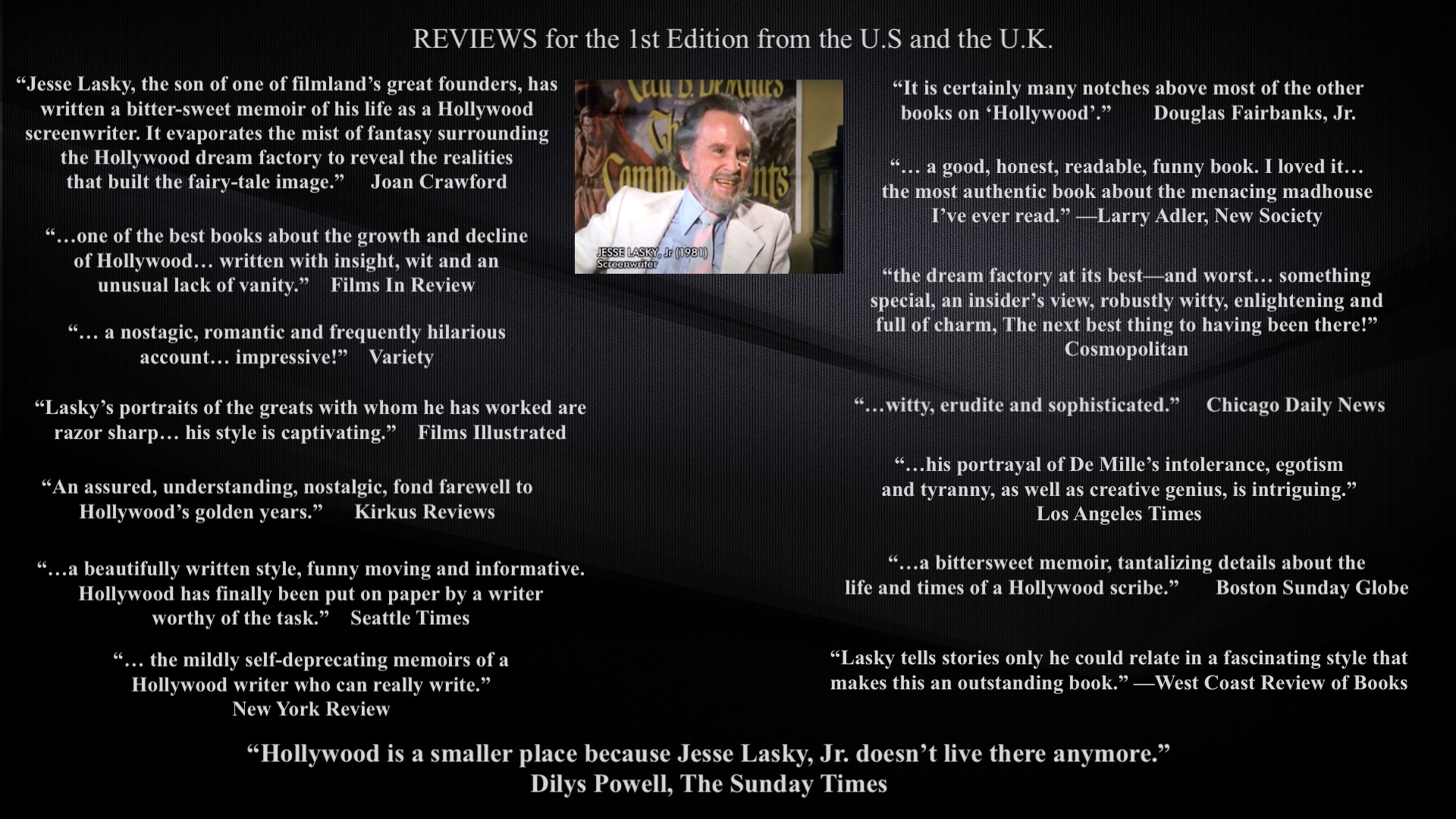 Screenwriter | Author | Playwright | Poet | Jesse Lasky Jr. – Official ...